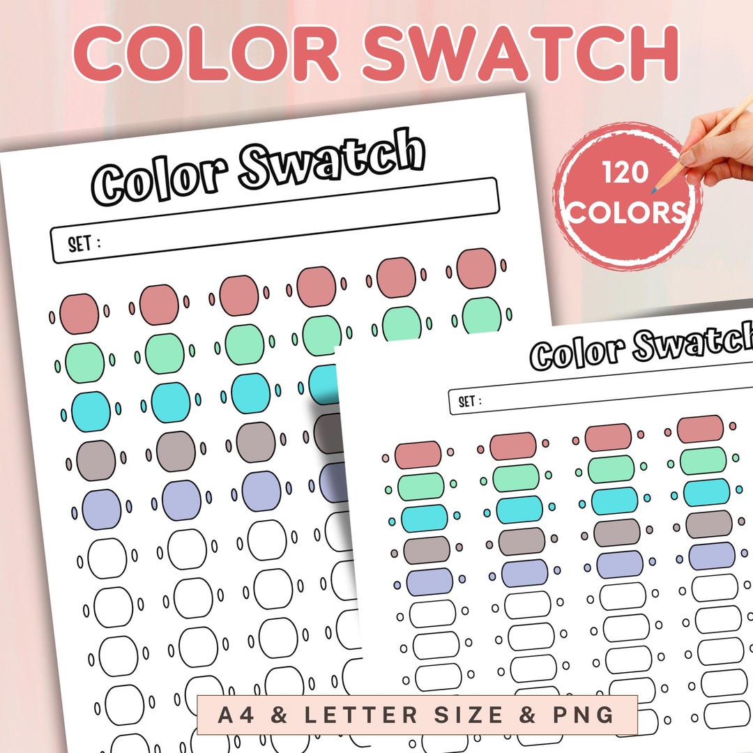 Printable Color Swatch Card: DIY Template (PDF) - Etsy