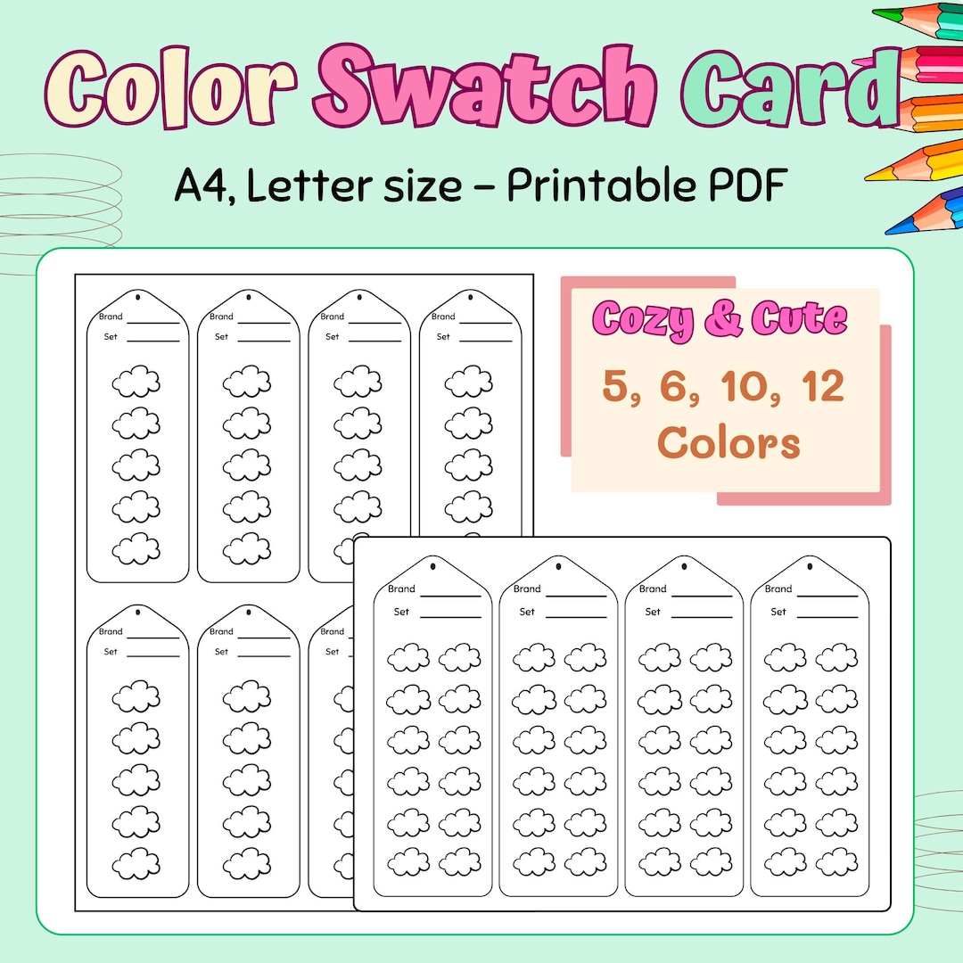 Color Swatch, Color Swatch Cards, Color Swatch Test, Blank Color Card ...