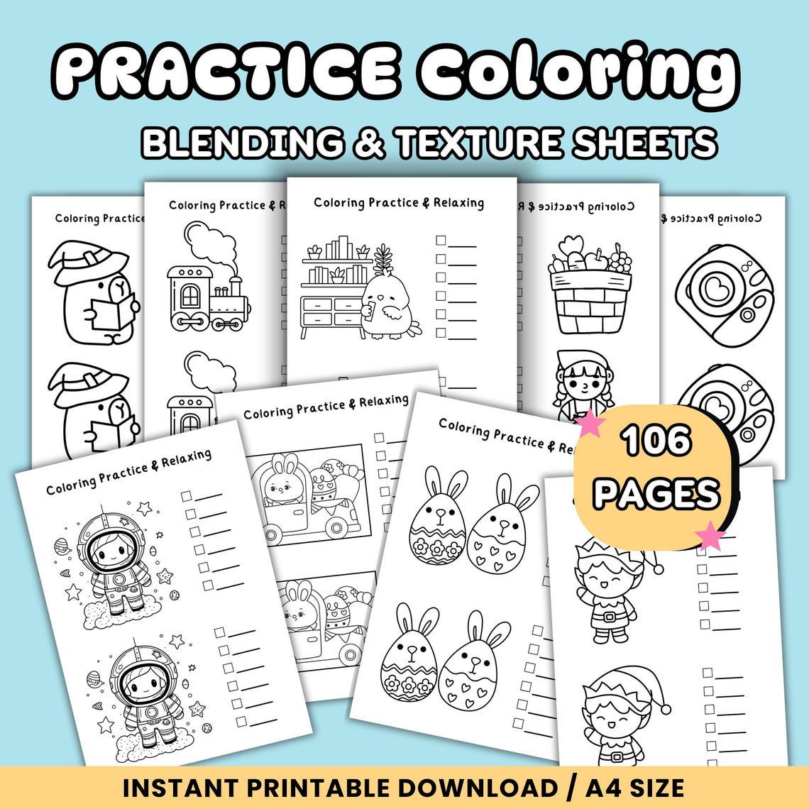 Coloring Practice, Coloring Blending, Coloring, Templates for Blending ...