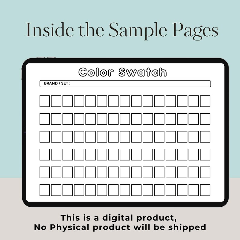Printable Color Swatch Chart: 60, 90, 120 Colors (PDF & PNG Download ...