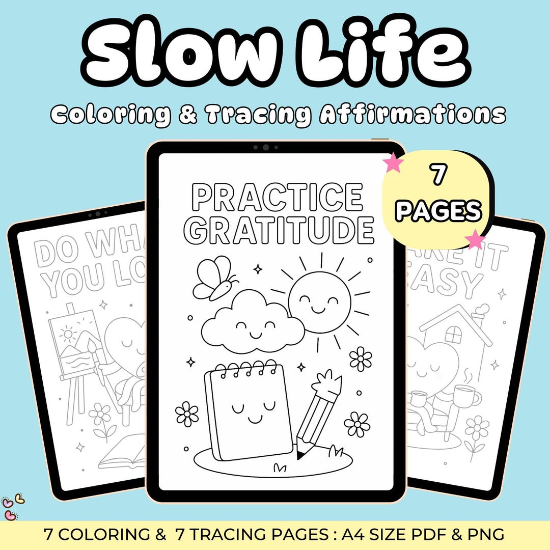Affirmation Coloring Pages: Self-love Tracing, Positive Quotes (PDF) - Etsy