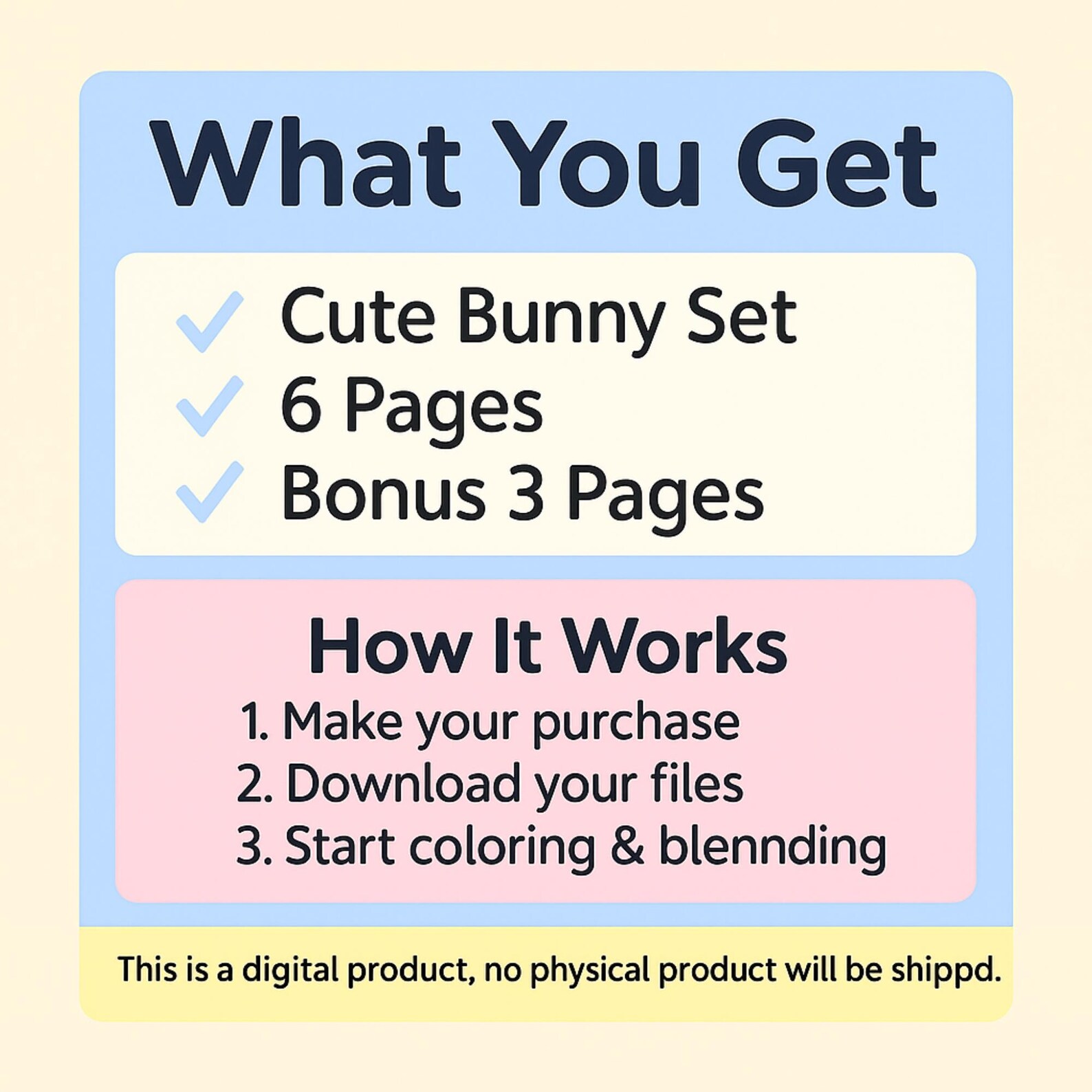 Cute Bunny Dress-up Coloring Pages, 6 Printable Sheets + 3 Bonus ...