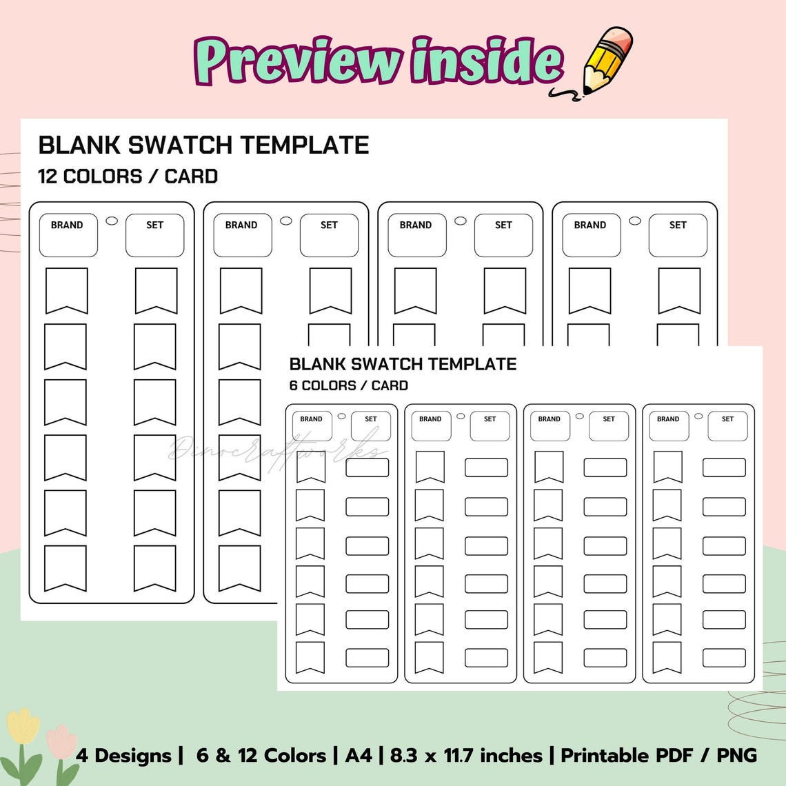Color Swatch, Color Swatch Cards, Color Swatch Test, Blank Color Card ...