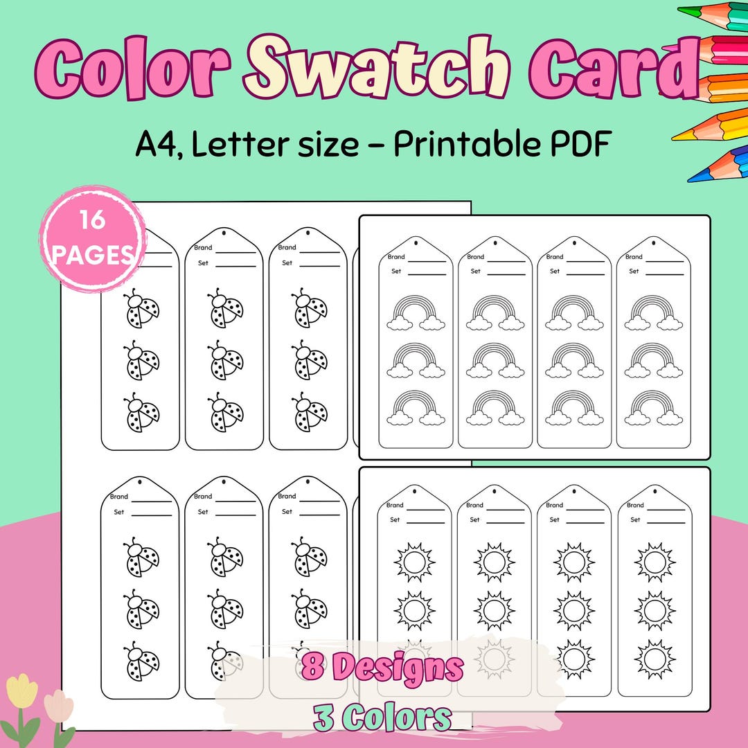 Color Swatch, Color Swatch Cards, Color Swatch Test, Blank Color Card ...