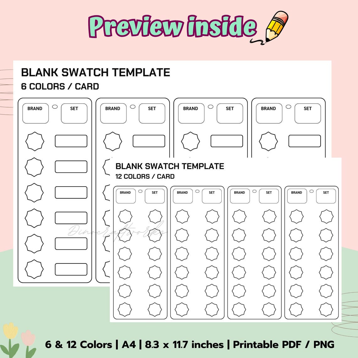 Color Swatch, Color Swatch Cards, Color Swatch Test, Blank Color Card ...