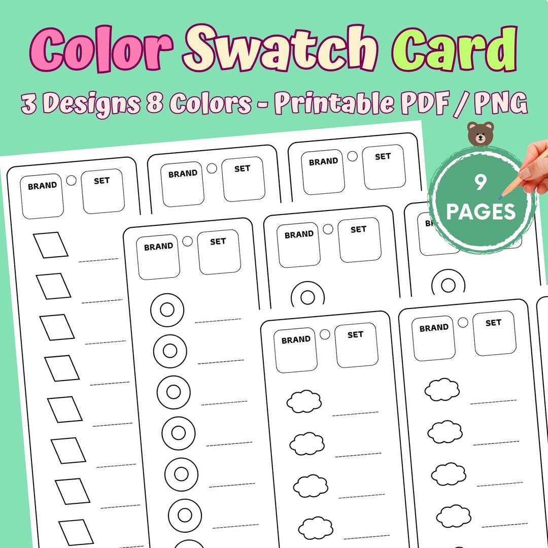 Color Swatch, Color Swatch Cards, Color Swatch Test, Blank Color Card ...