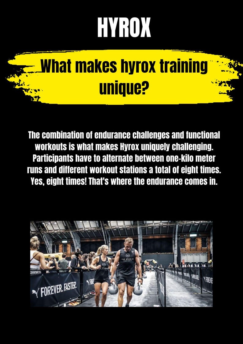 Hyrox Workout Plan, Workout 1 - Etsy