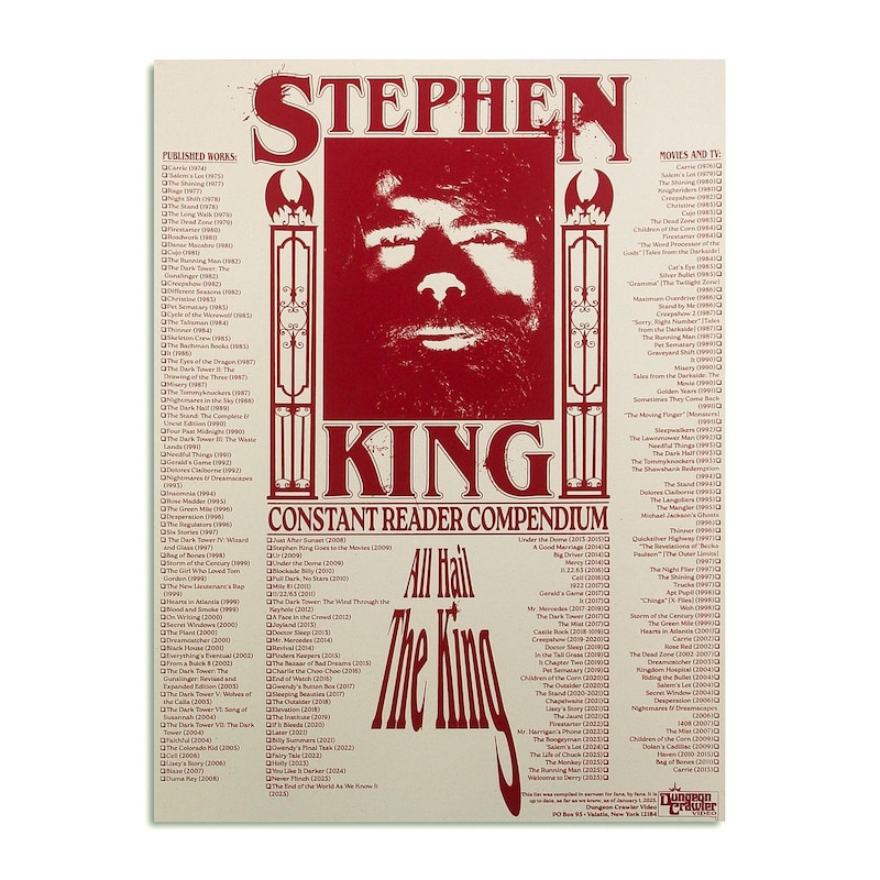 Stephen King - Etsy