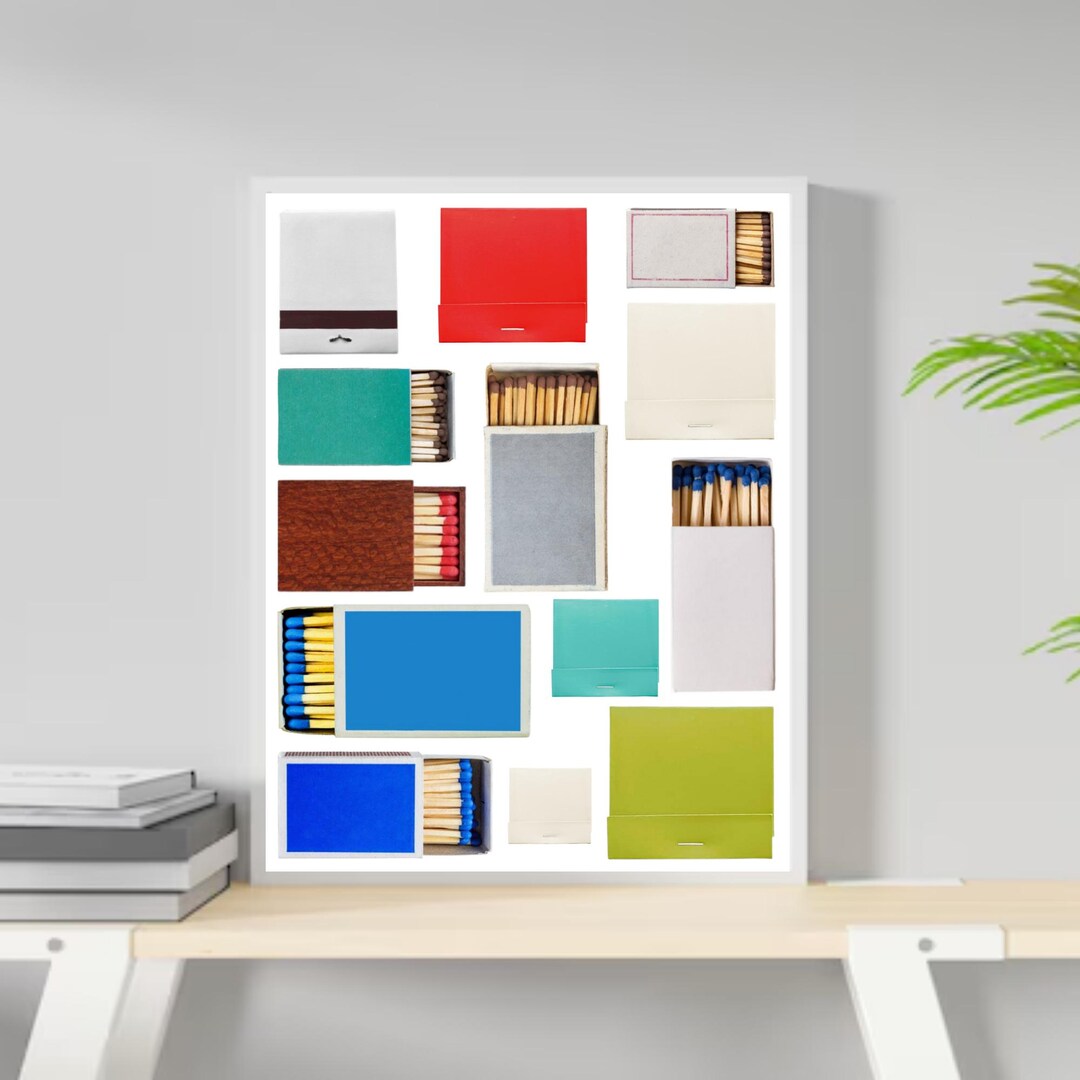 Matchbook Poster Art Template Digital Download Valentine Gift Canva ...