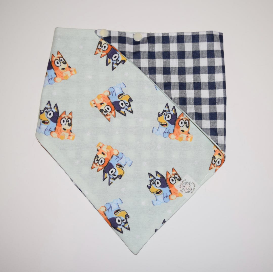Bluey Reversible Snap-on Dog Bandana - Etsy