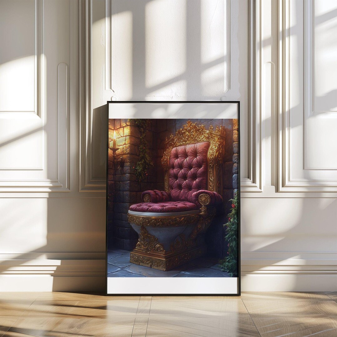 Luxurious Throne Wall Art, Medieval Chair Poster, Royalty Inspired ...
