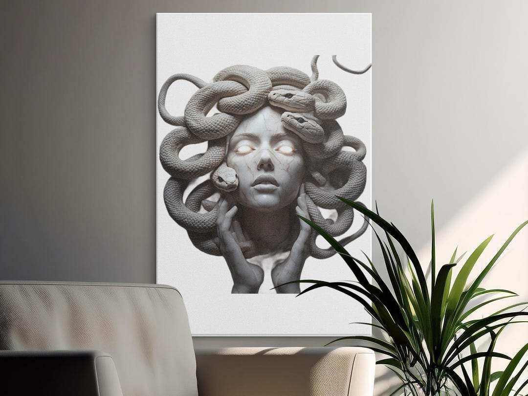Prints Wall Art Medusa Medusa Wall Art Print Medusa Head Wall Art ...