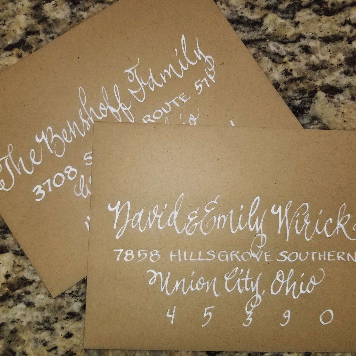 Handwritten Calligraphy Envelope Addressing in Any Font and Ink Color ...