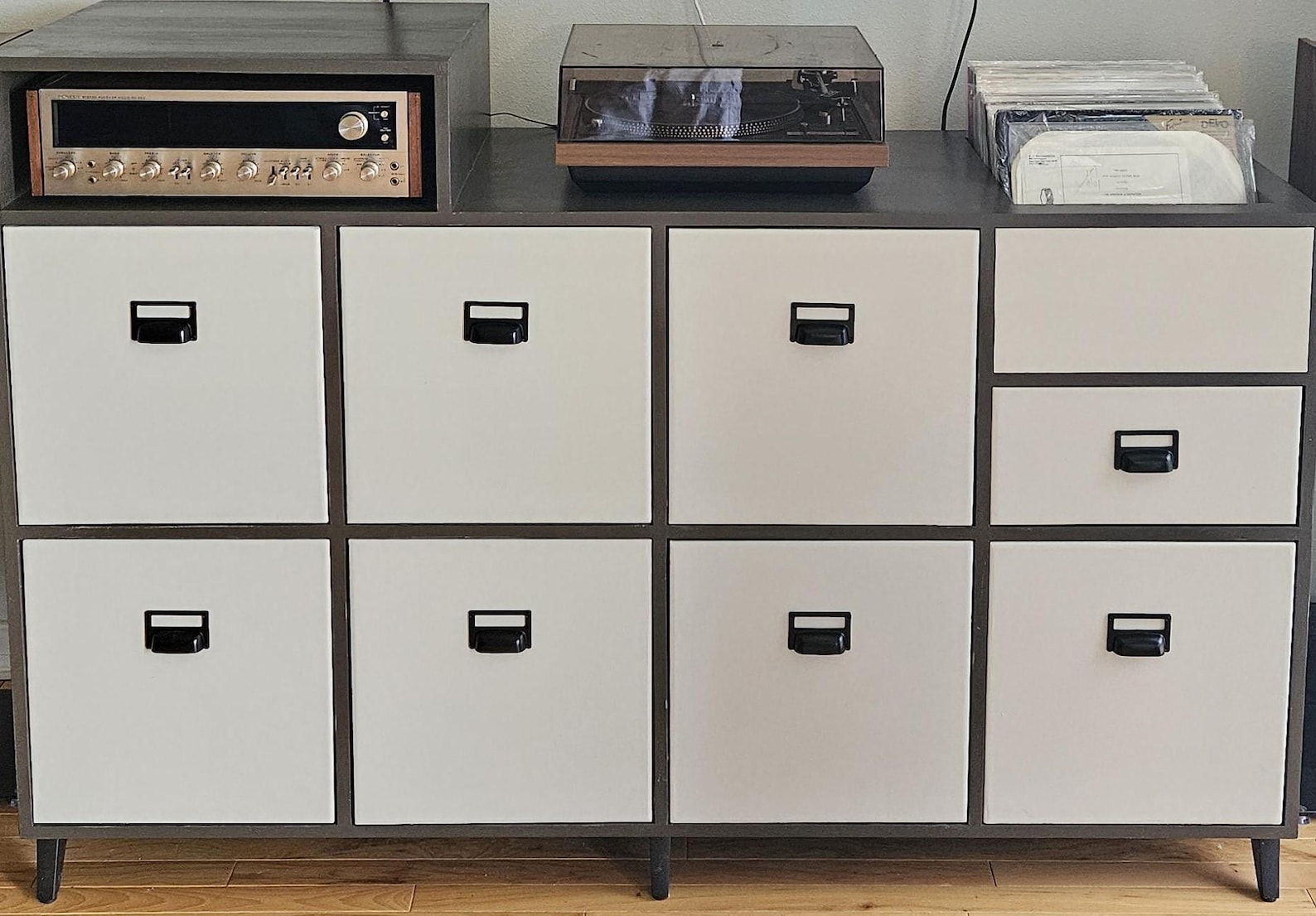 Vinyl Record Storage, Stereo Turntable Console Design/plans - Etsy
