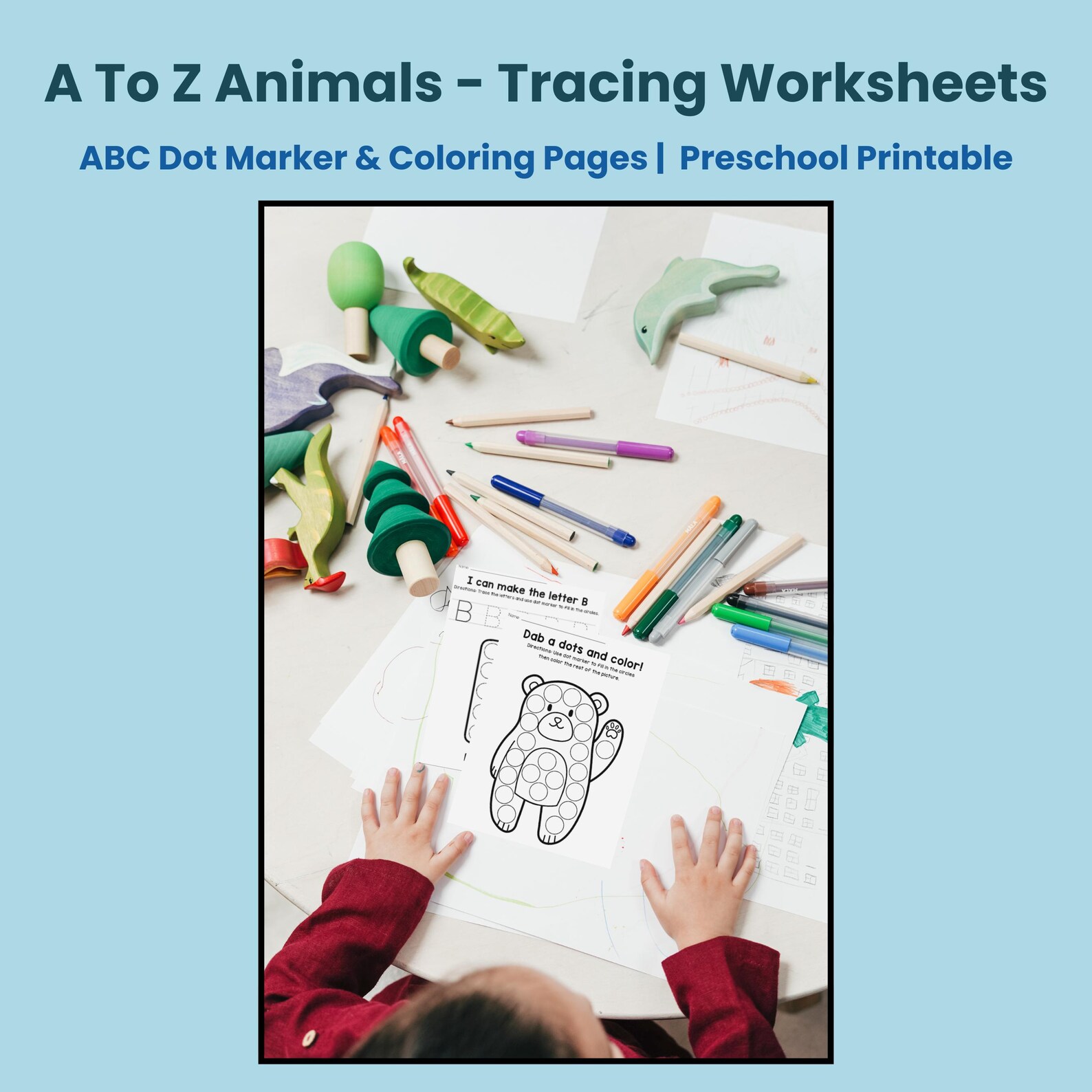 Alphabet Tracing Worksheets | ABC Dot Marker & Coloring Pages ...