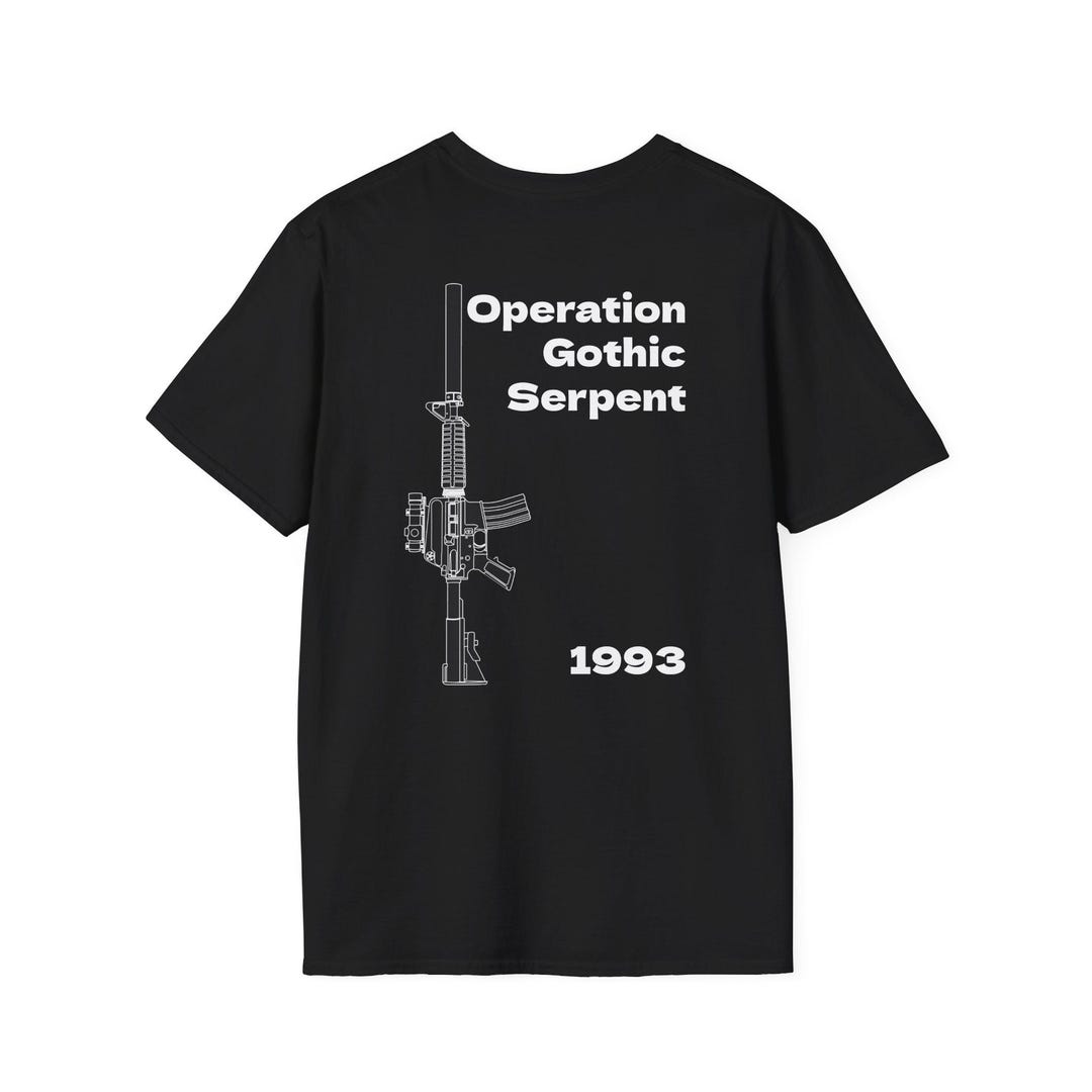Operation Gothic Serpent T-shirt Military, AR15, Colt 723, Tee ...