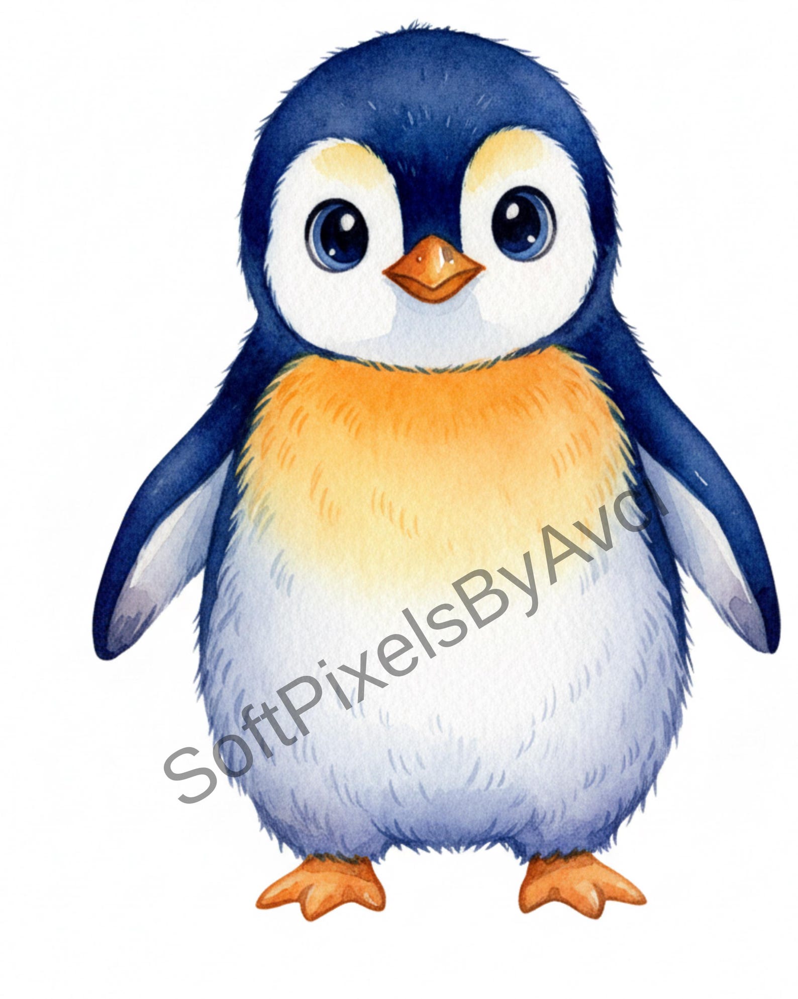 Penguin Clipart Set, Watercolor Animal Art (digital Download ...