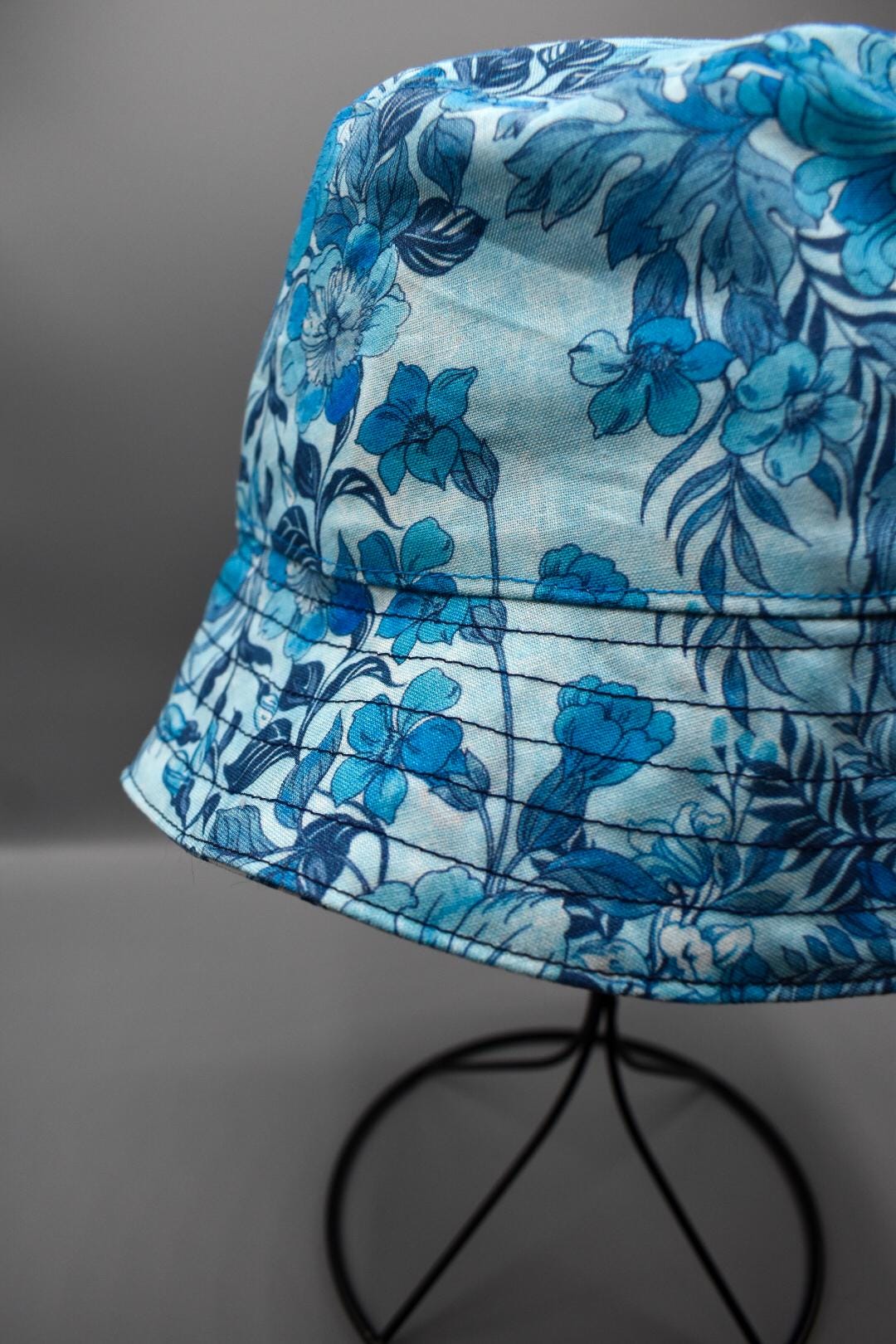 Floral, Reversible Bucket Hat! Blue in Color With a Range of Sizes ...