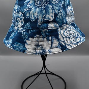 Floral, Reversible Bucket Hat! Blue in Color With a Range of Sizes ...