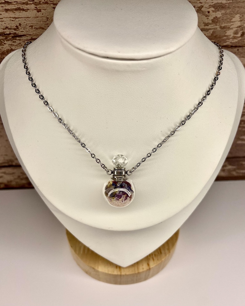 Self-love Amulet Necklace | Crystal, Rose, Lavender | 24" Stainless ...