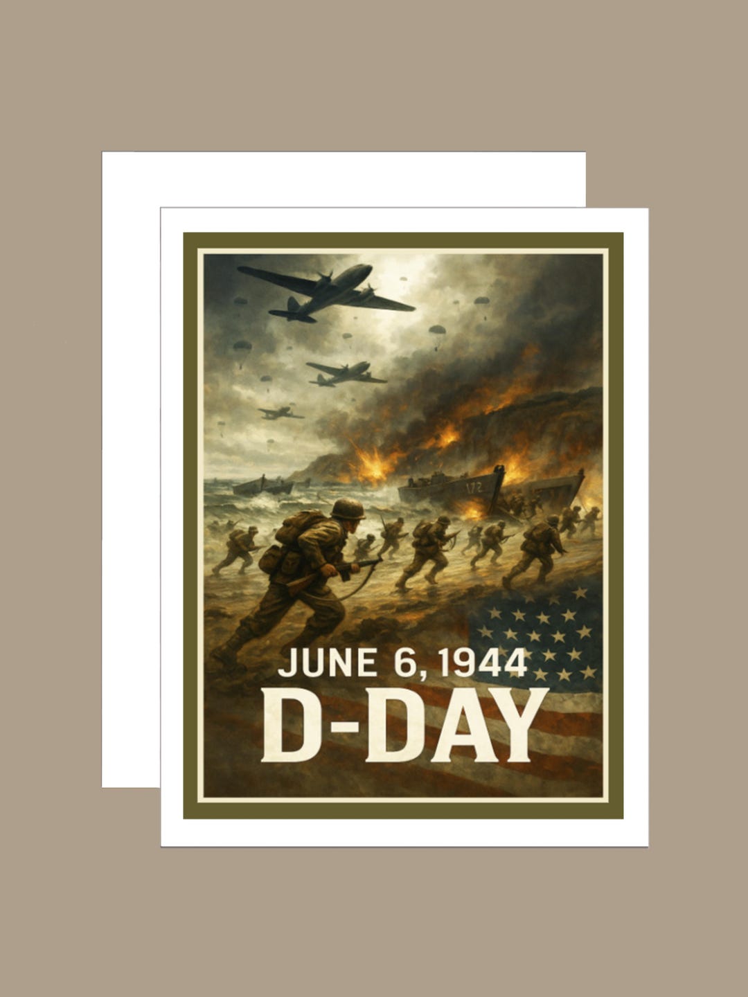D-day Tribute Card – WWII Normandy Invasion, Veterans Gift - Etsy