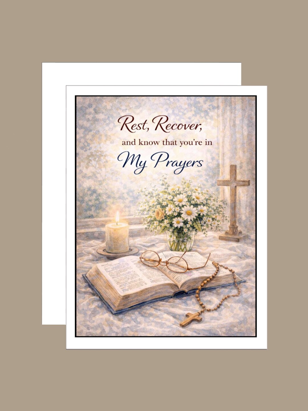 Rest, Recover, You’re in My Prayers Get Well Card - Etsy