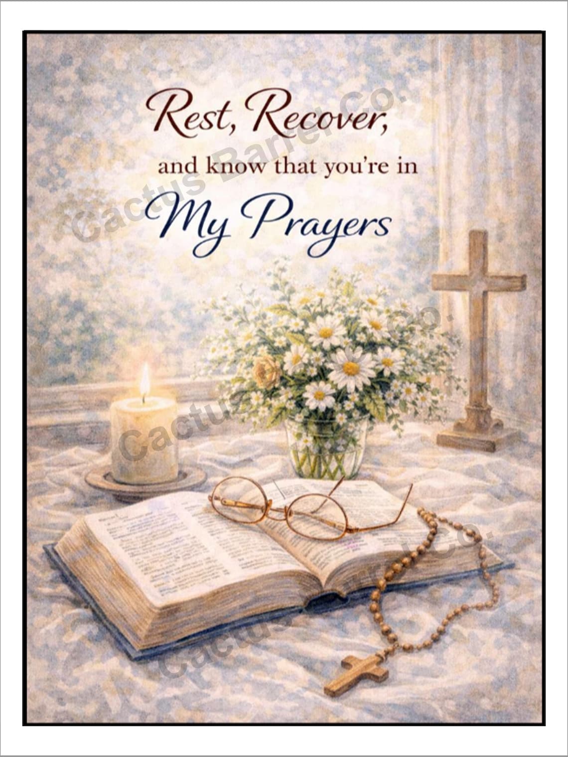 Rest, Recover, You’re in My Prayers Get Well Card - Etsy