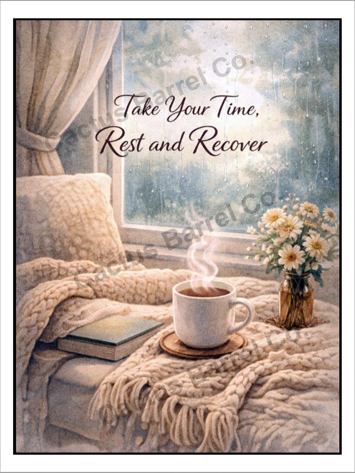 Get Well Card With "take Your Time, Rest and Recover" for Healing ...