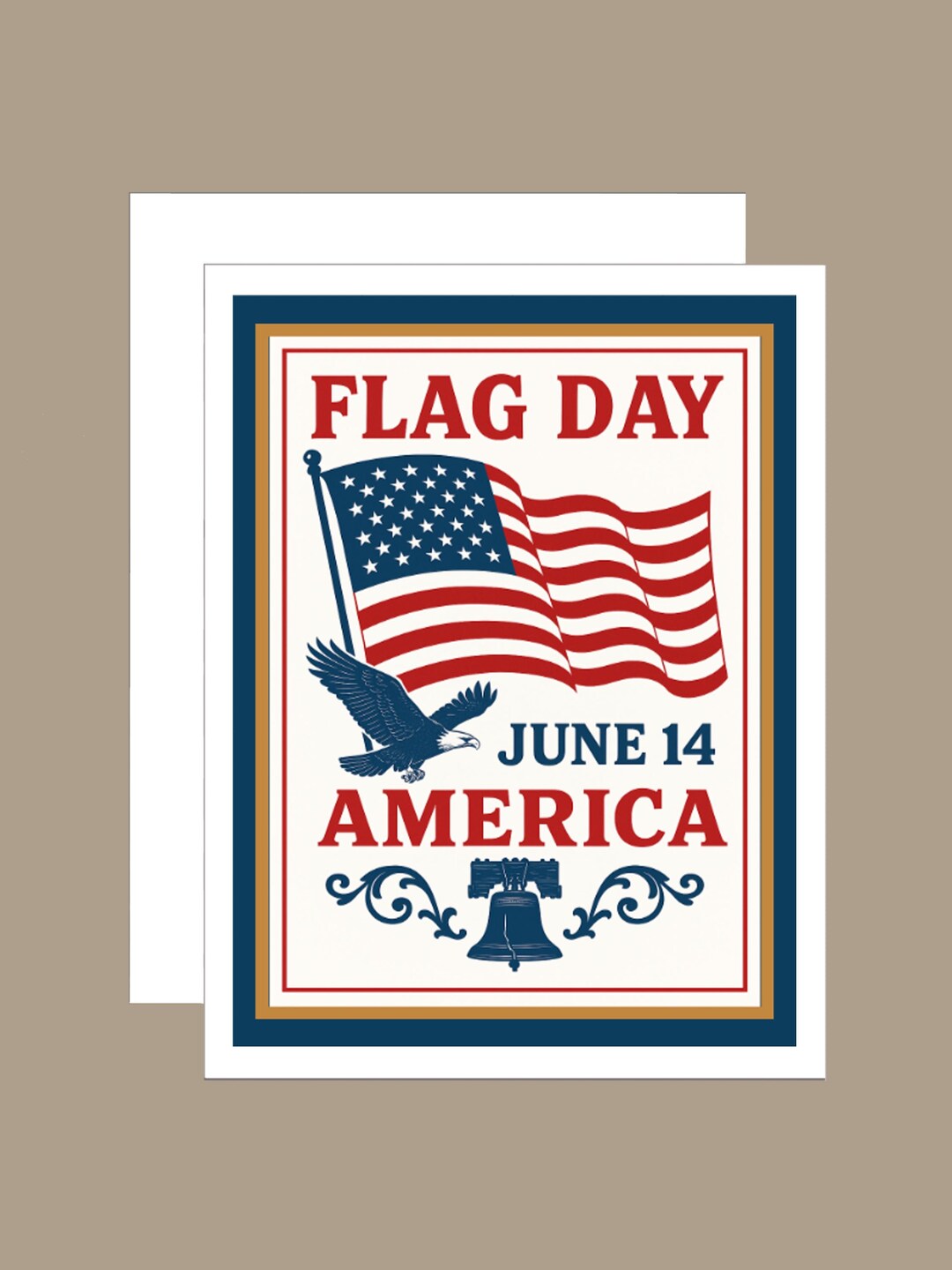 Bold Patriotic Flag Day Card – Celebrate June 14 With Red, White & Blue ...