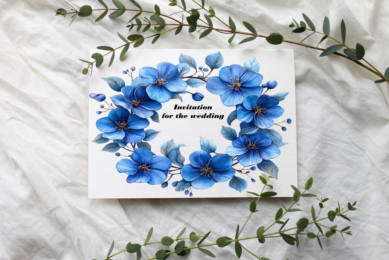 20 Pictures. Watercolor Blue Flowers - Etsy