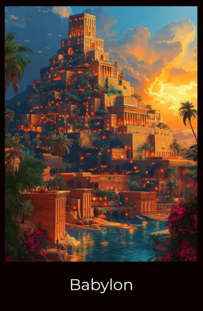 Travel Poster of Babylon. Png Format - Etsy
