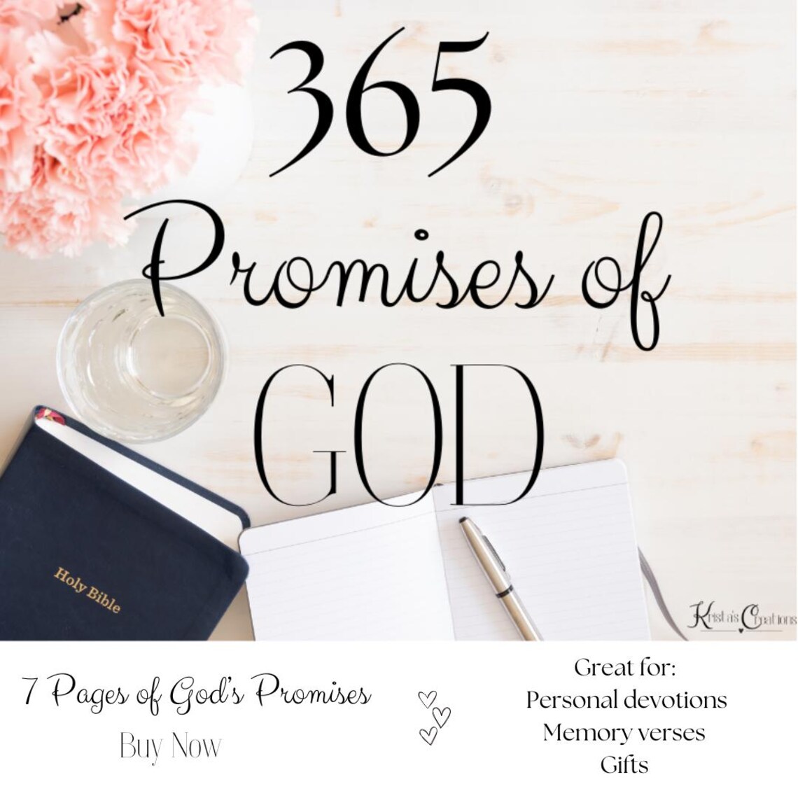 365 Promises of God | Printable Bible Verse Cards for Devotions ...