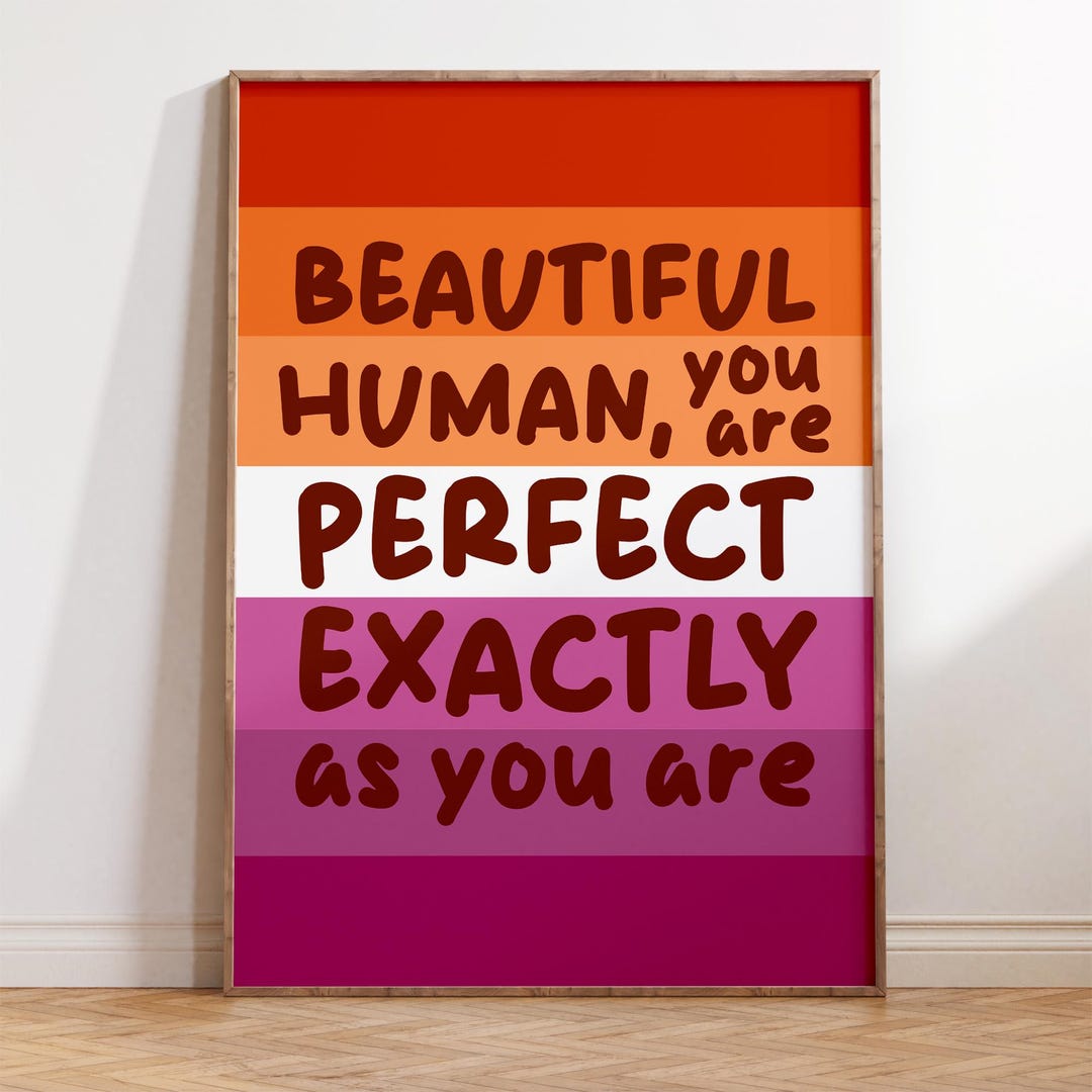 Lesbian Pride Flag Art - LGBTQ Quote Wall Art Print - Gay Wlw Text ...
