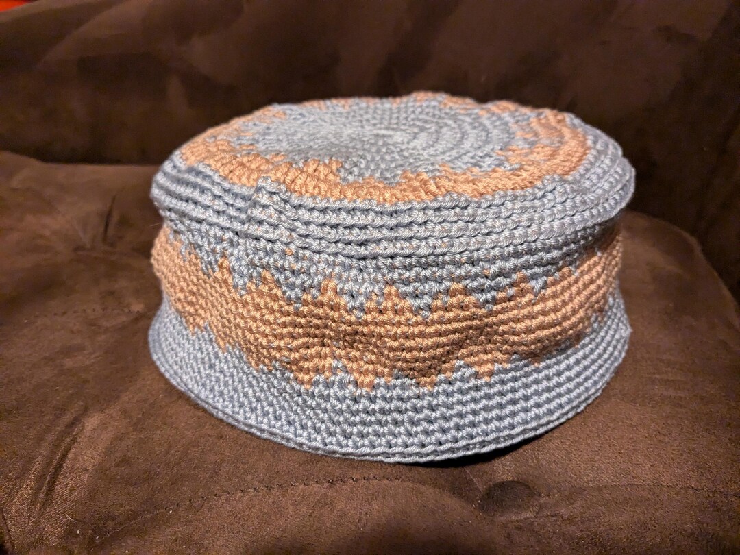 Hat Pattern Crochet Victorian Gentleman's Smoking Cap PDF Tutorial Step ...