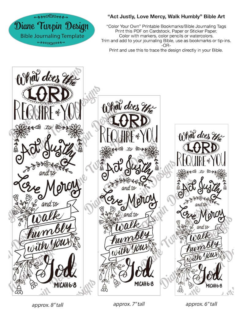 Bible Journaling Verse Art - Margin Art -coloring Bookmark Featuring ...