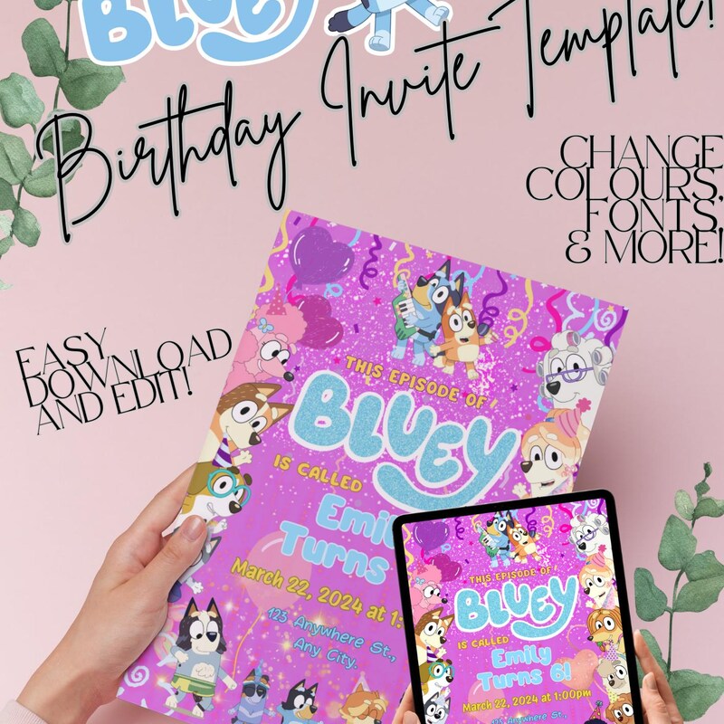 Bluey Invitation - Etsy