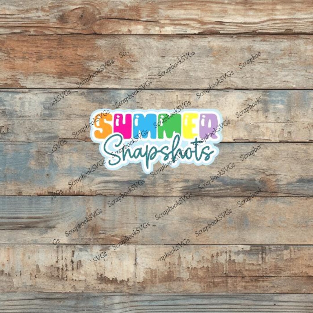 SVG Summer Snapshots Vertical Title Beach Title Water Paper Piecing ...