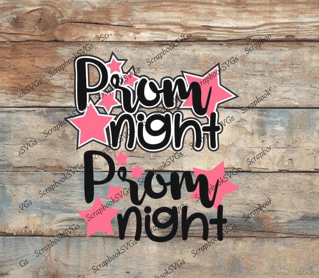 Prom Night SVG: School Dance Scrapbook Title (digital Download) - Etsy