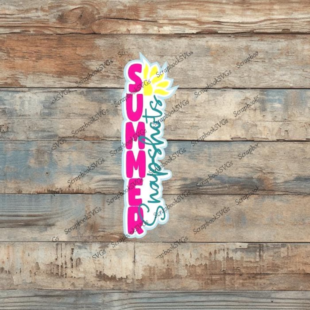 Summer Snapshots SVG Title, Scrapbook Paper Piecing (digital Download ...
