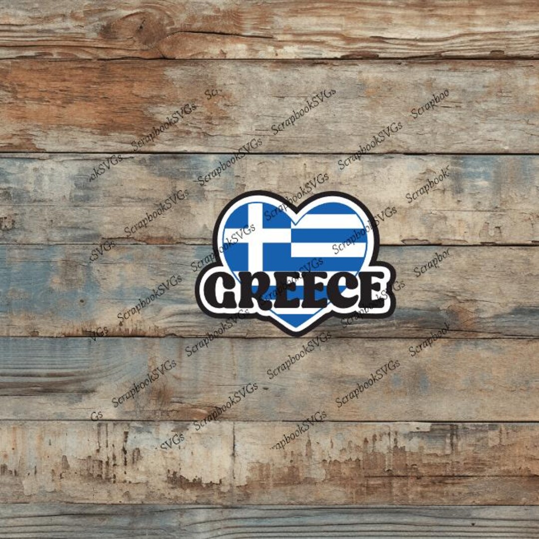 Greece Vacation SVG: Travel Scrapbook Title, Shirt Design (digital ...