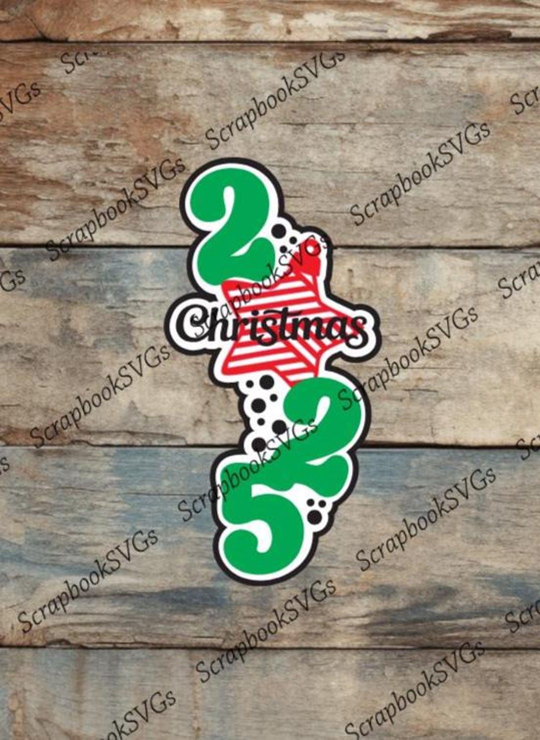 SVG 2025 Vertical Christmas Title Paper Piecing Scrapbook Title Cutting ...