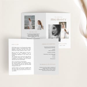 Modern Funeral Program Template, Canva Celebration of Life Funeral ...