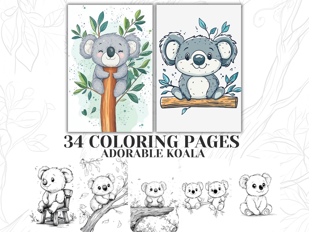 61 Koalas Coloring Pages for Kids, Koala Coloring, Animals Coloring ...