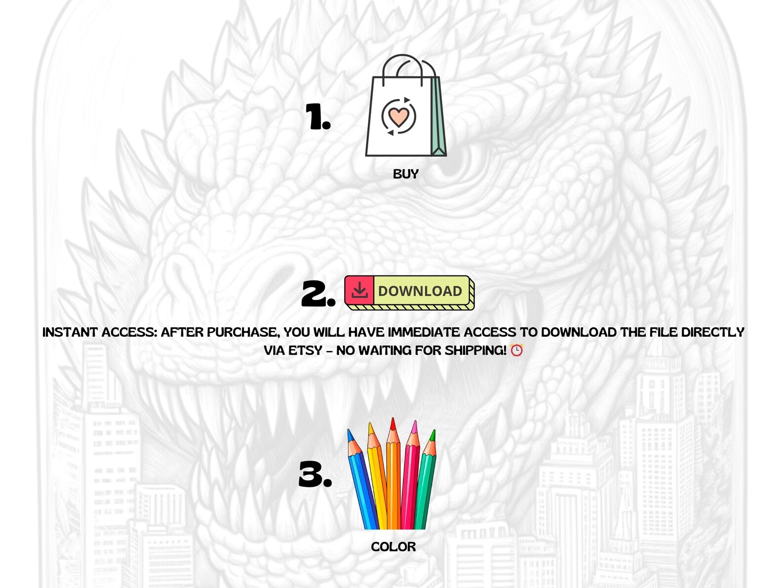 46 Coloring Pages With Godzilla and New York, New York City Coloring Sheets PDF, City Coloring ...