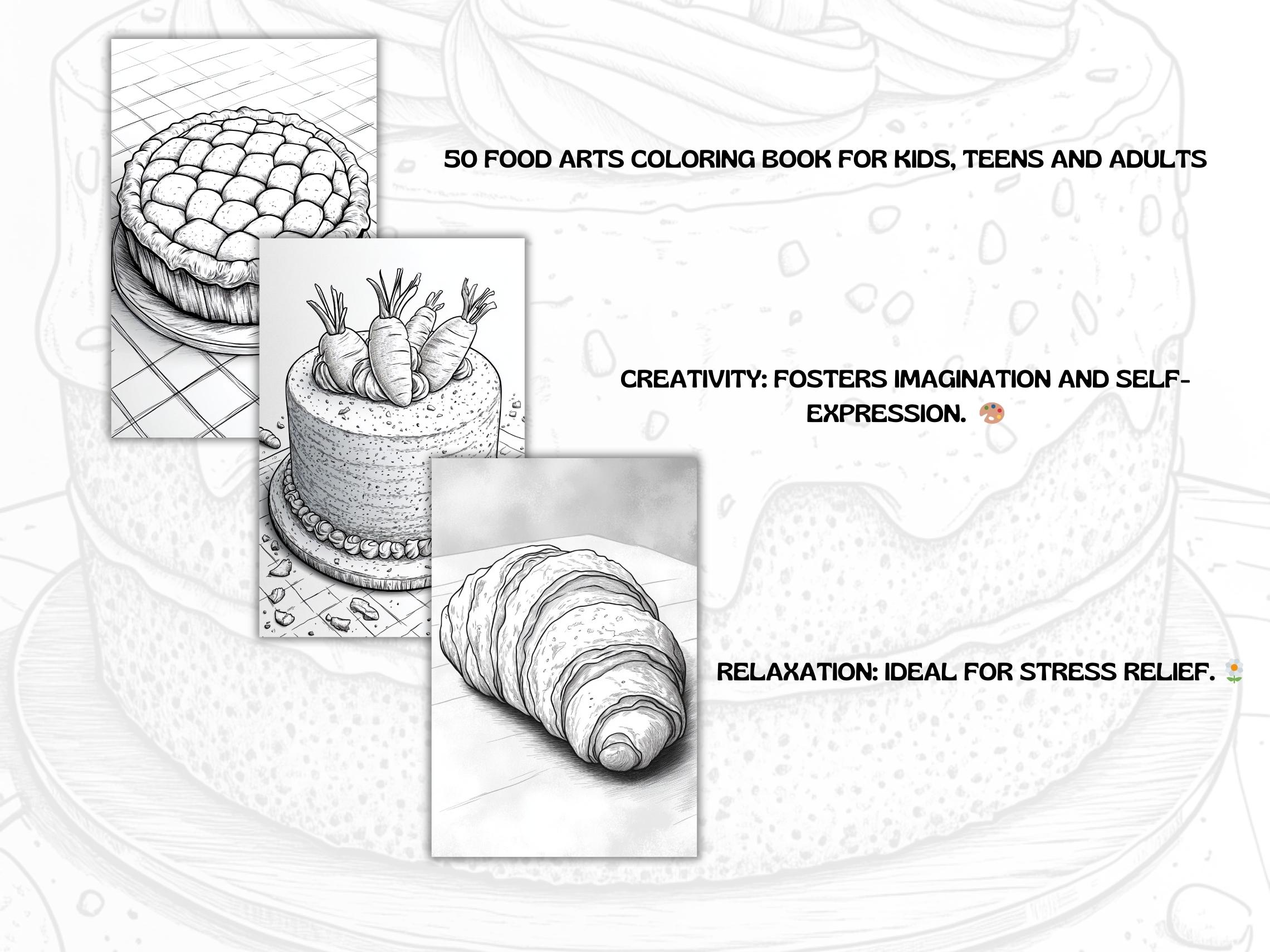 46 Food Art Coloring Pages, Donut Pie Coloring, Edible Muffin Coloring ...