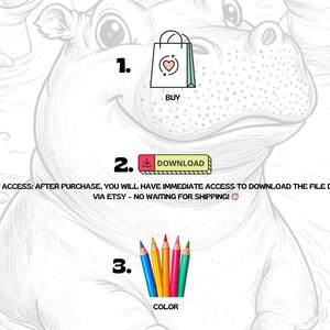 42 Stylish Hippos Coloring Pages for Adults and Kids, Animals Coloring ...