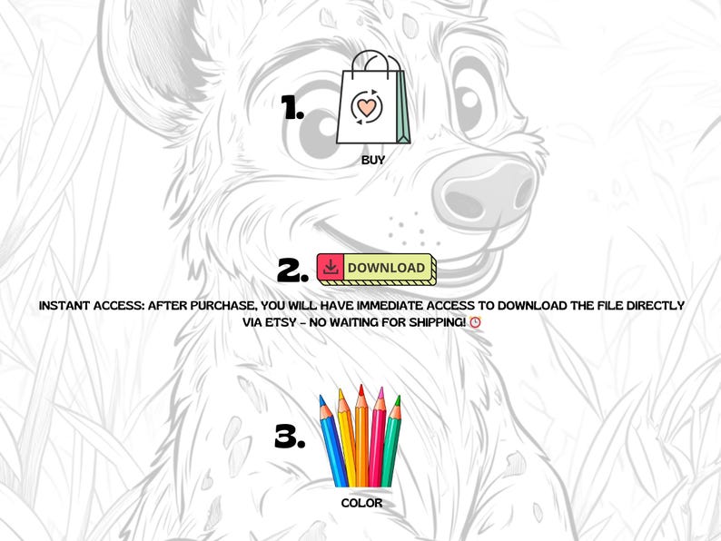 42 Wild Animal Coloring Pages, Coloring Book With Hyena, Shenzi Banzai ...