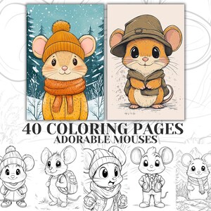 46 Mouses Coloring Pages for Kids, Animal PDF Printable, Kids Coloring ...