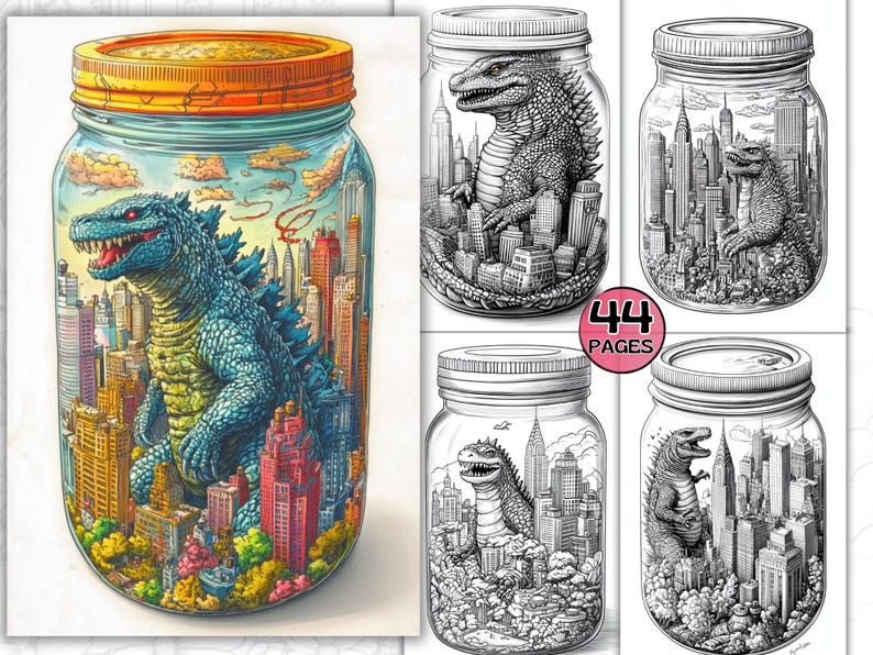 46 Coloring Pages With Godzilla and New York, New York City Coloring Sheets PDF, City Coloring ...