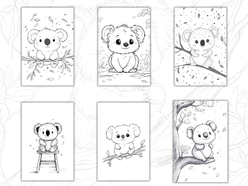 61 Koalas Coloring Pages for Kids, Koala Coloring, Animals Coloring ...